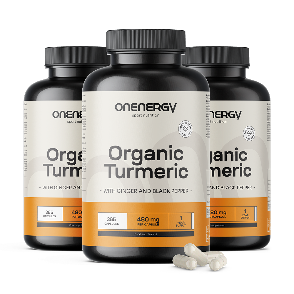 3x BIO Turmeric cu ghimbir și piper negru, total 1095 de capsule - On ...