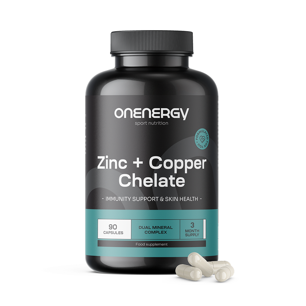 Zinc + cupru chelat, 90 de capsule - On-Energy.ro